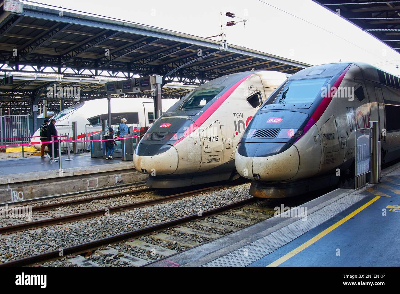 Paris. France, 16/02/2023, TGV / ICE train at Gare de L´Est, the east ...
