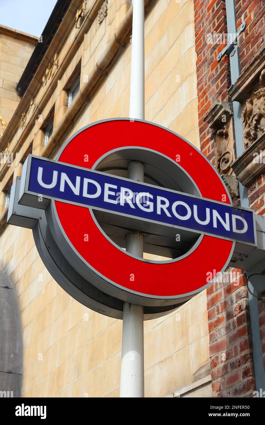 LONDON, UK - JULY 7, 2016: London Underground station sign in London ...