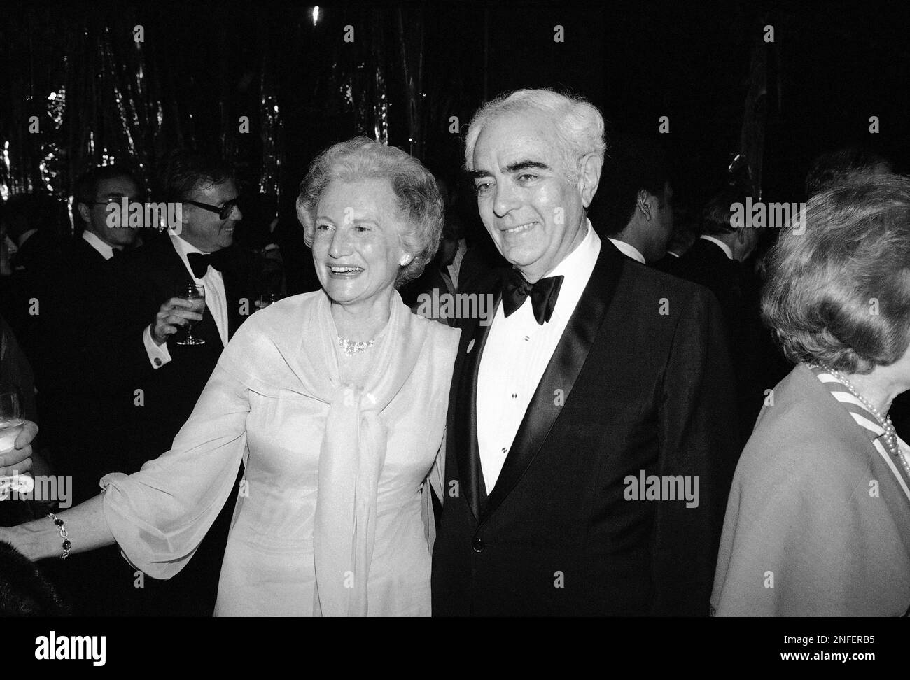 Mr. Avery Fisher, right, and his wife Mrs. Janet Fisher shown at the ...