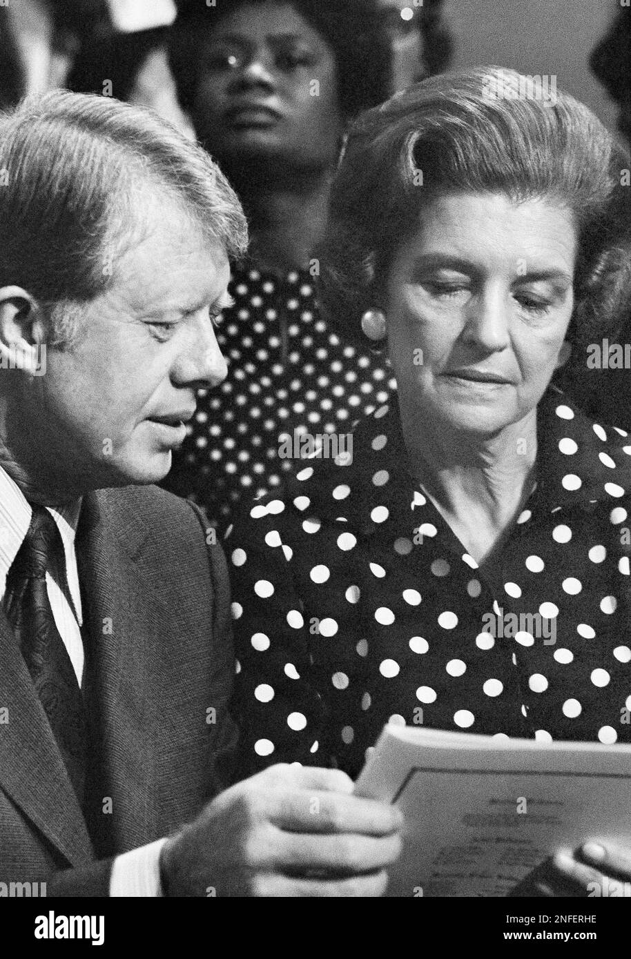 Georgia Gov. Jimmy Carter, left, and Mrs. Gerald Ford, wife of the vice ...
