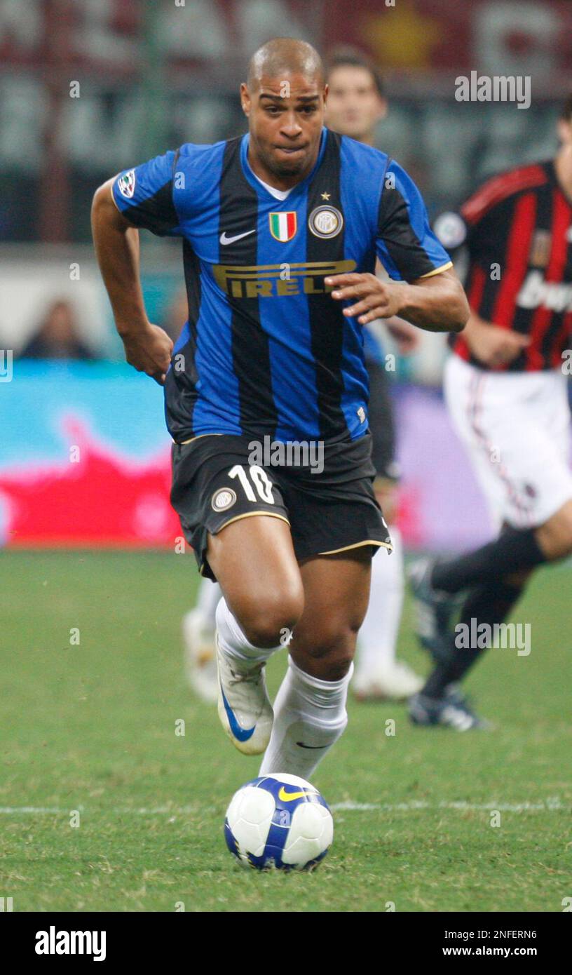Inter Milan forward Adriano of Brazil during an Italian major league ...