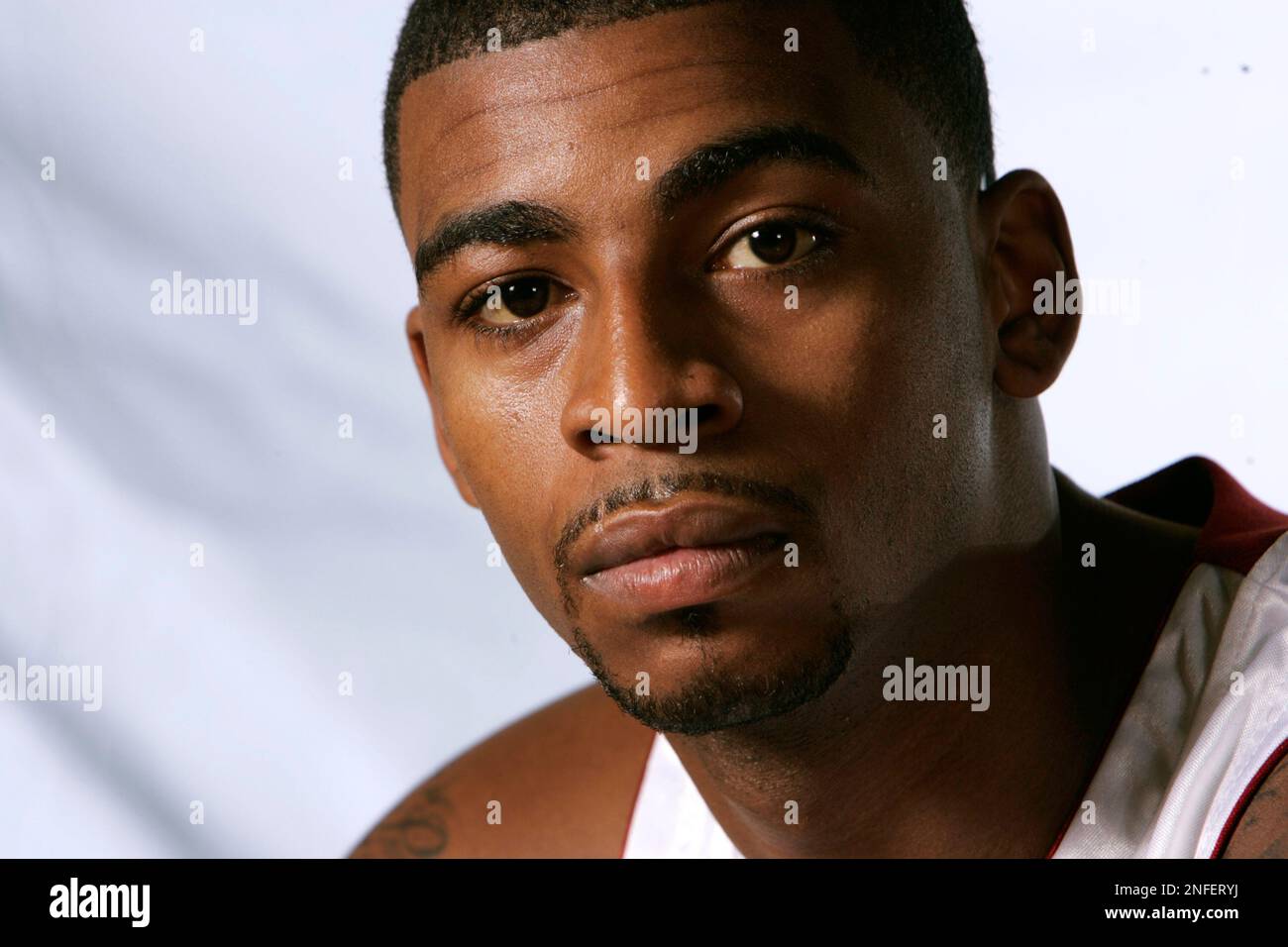 Miami Heat basketball player Dorell Wright poses for a photo during the ...