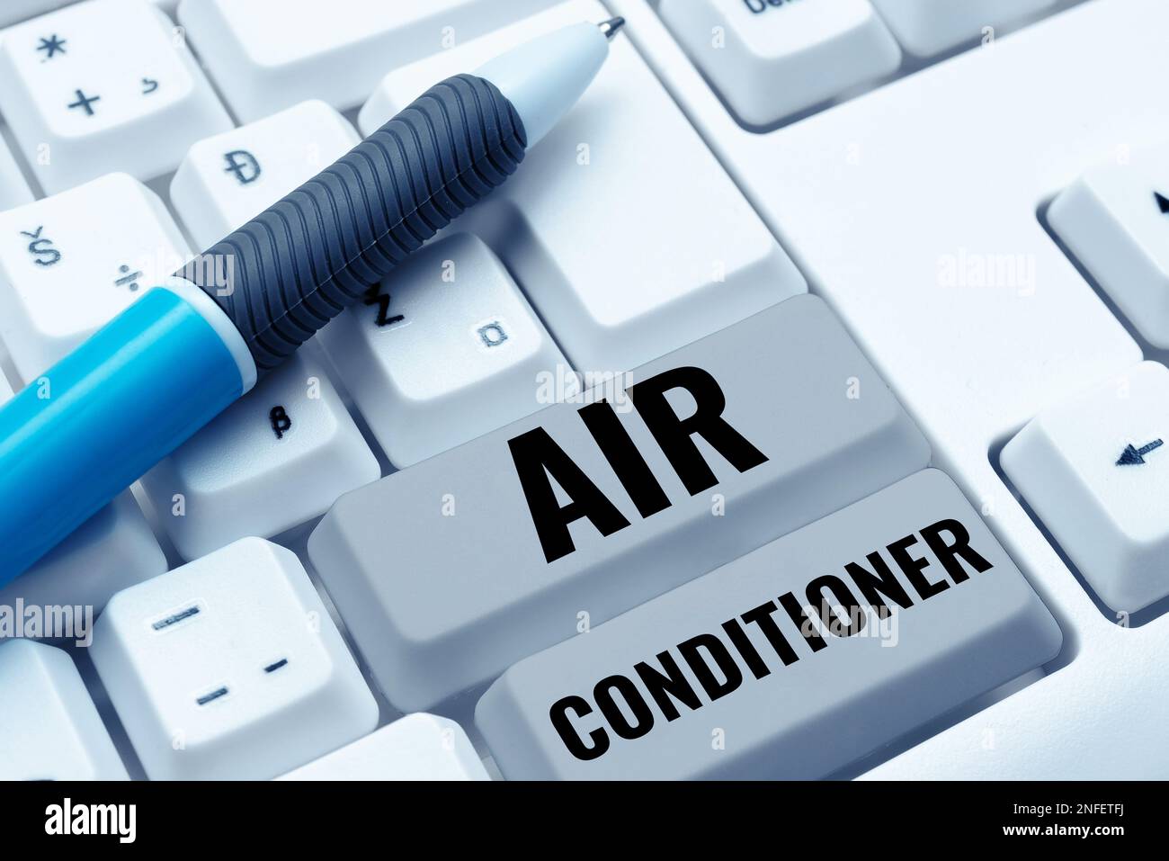 Conceptual display Air Conditioner. Word Written on apparatus for ...