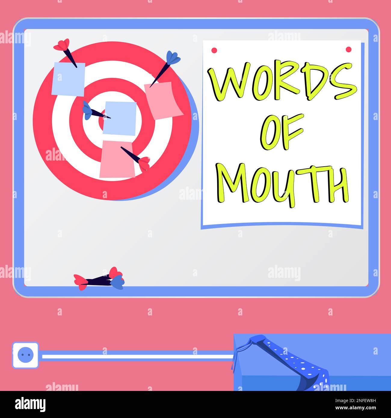 Sign displaying Words Of Mouth. Business showcase simple statement can ...