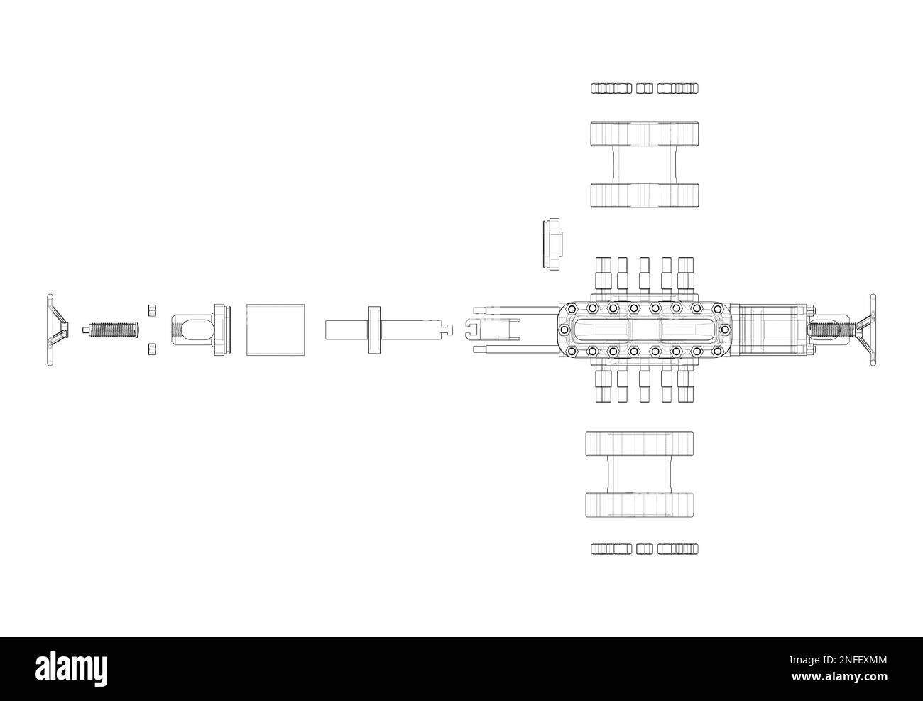 Blowout preventer. 3d illustration Stock Photo - Alamy