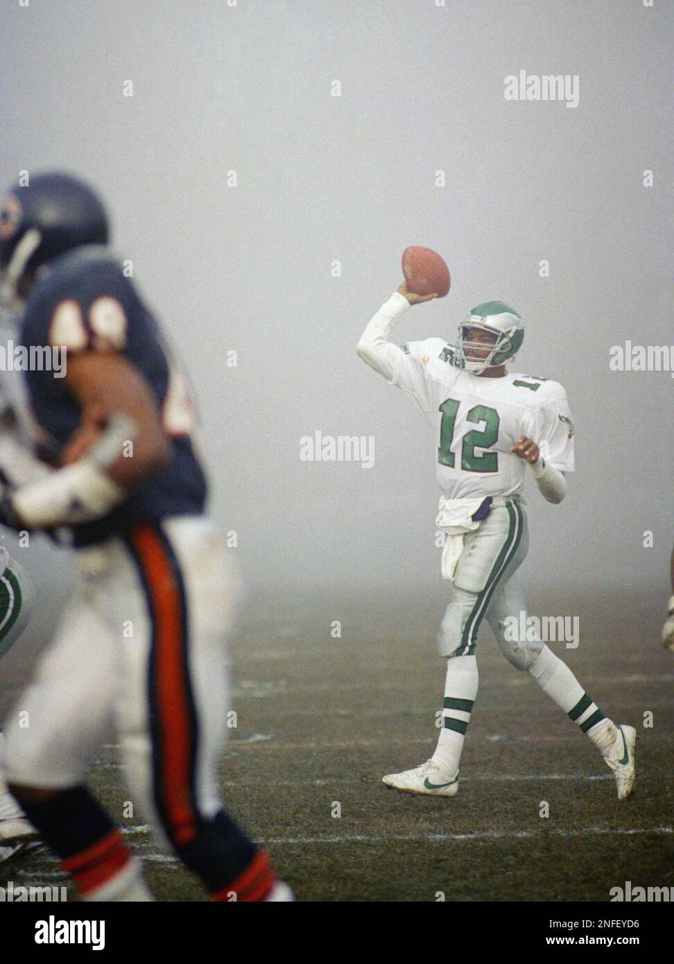 Philadelphia Eagles quarterback Randall Cunningham (12) comes out of ...