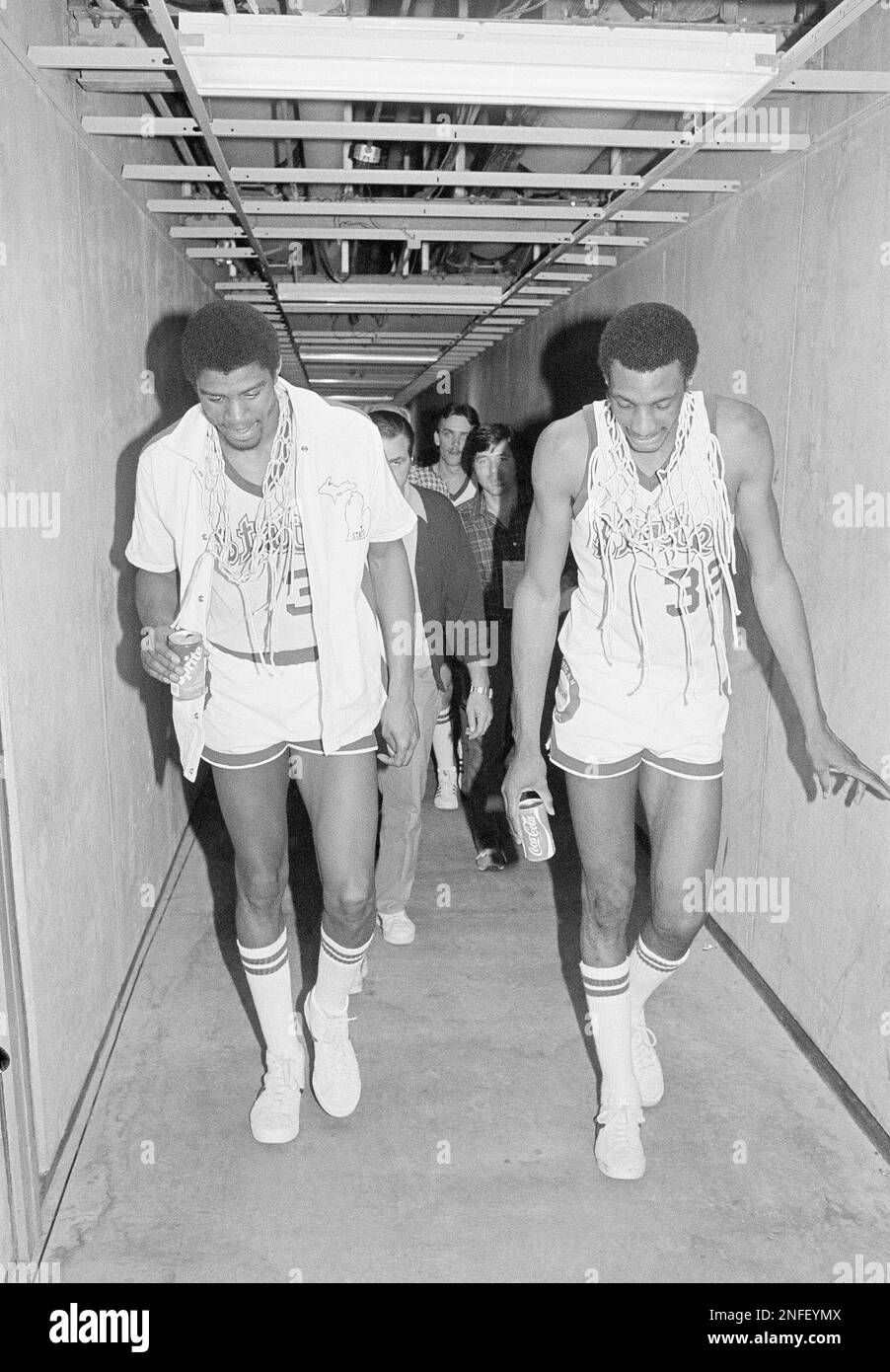 Earvin "Magic" Johnson, left, who was named the NCAA tournament's most ...