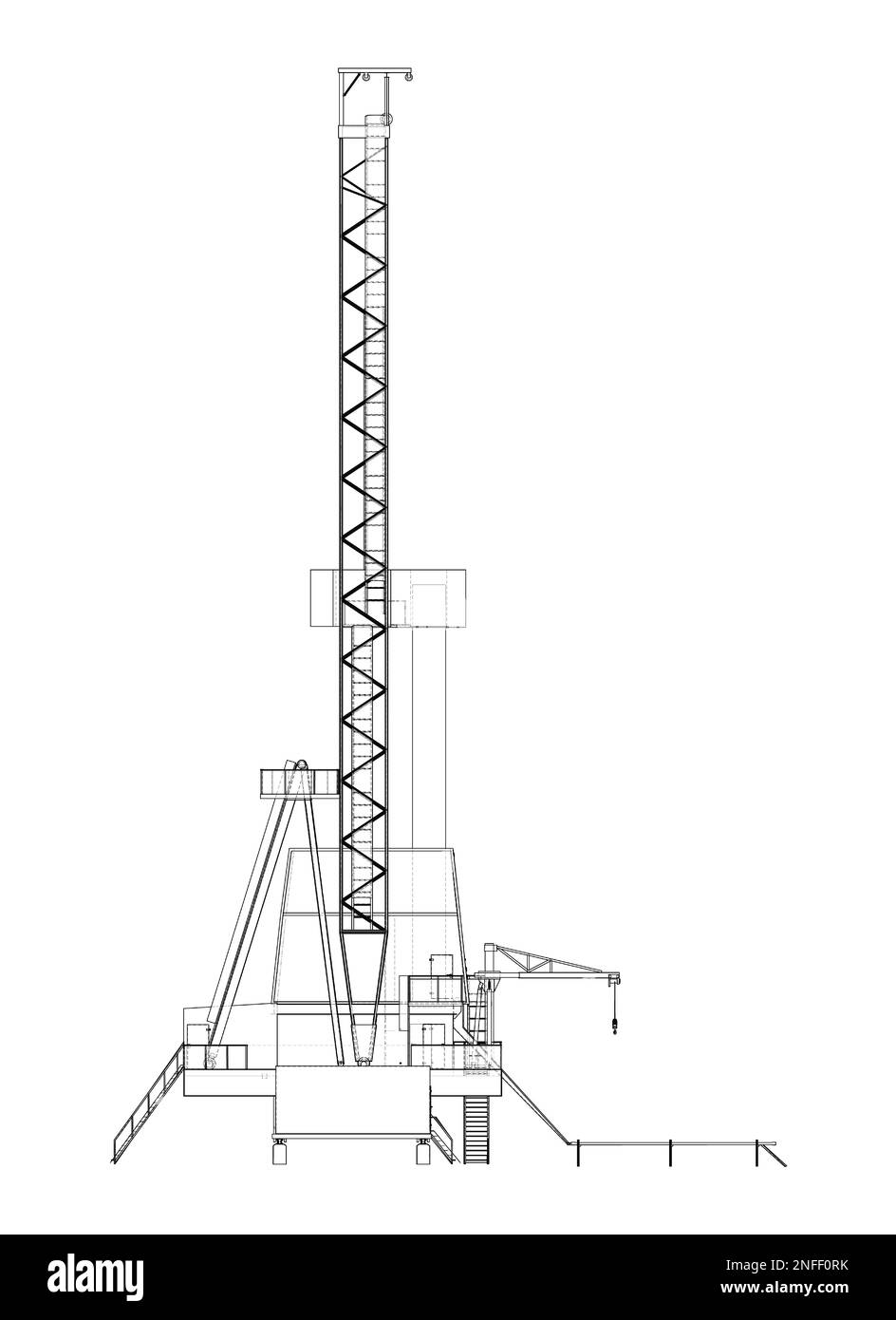 Oil rig. Orthography Stock Photo - Alamy