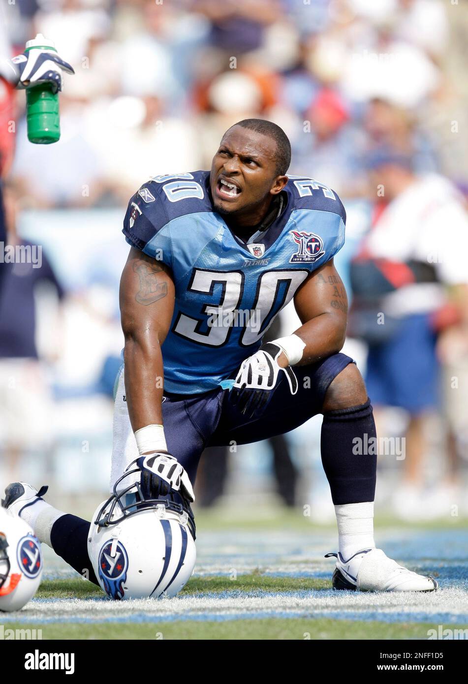 Tennessee Titans defensive back Eric King in the fourth quarter of an ...