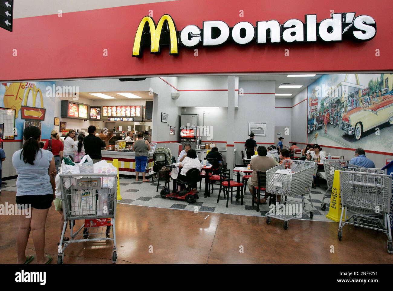 McDonald's restaurant inside of Walmart in San Jose, Calif., Wednesday ...
