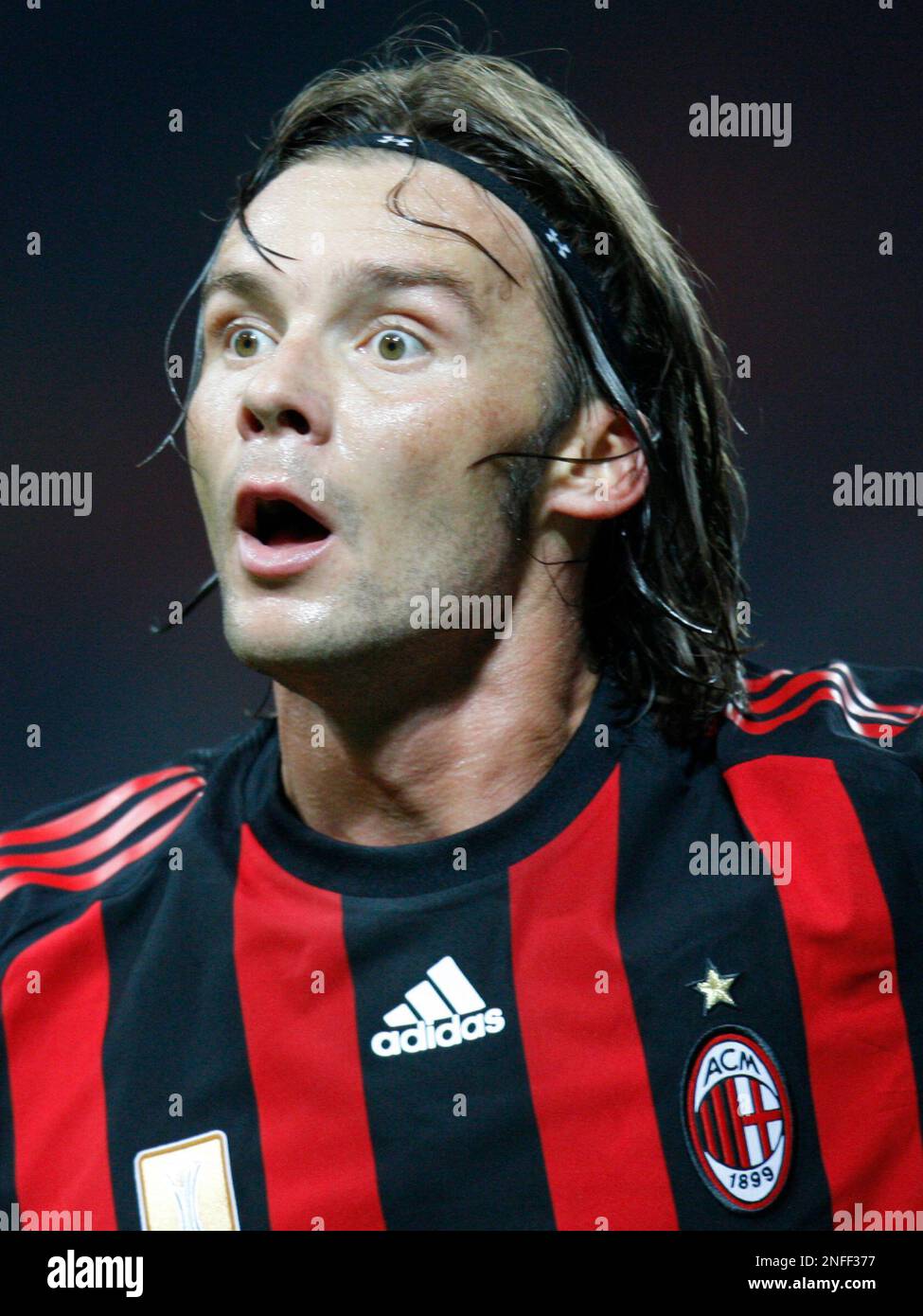 AC Milan defender Marek Jankulovski, of Czech Republic, reacts during ...