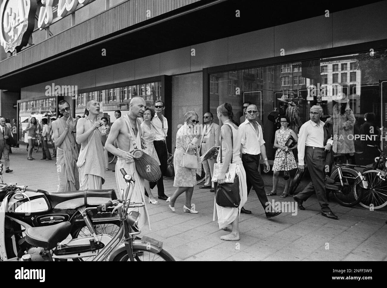 Hare Krishna devotees in Dam Square in Amsterdam, Holland, June 8, 1971 ...