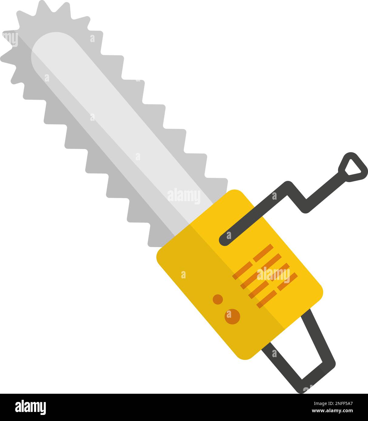 Flat design chainsaw icon. Power tool. Editable vector Stock Vector Image & Art - Alamy