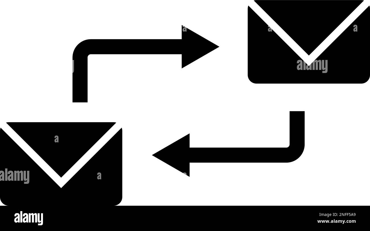 Mail exchange silhouette icon. Editable vector Stock Vector Image & Art ...