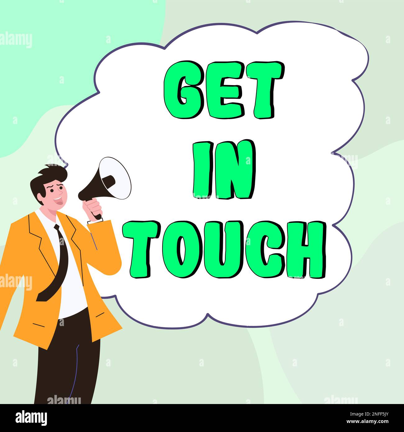 Text caption presenting Get In Touch. Conceptual photo Stay in contact ...