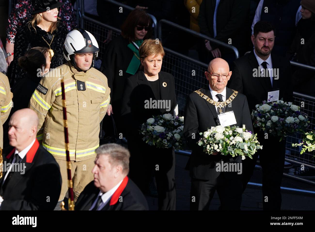 Lord Provost of Edinburgh Robert Aldridge (2nd-right) and First ...