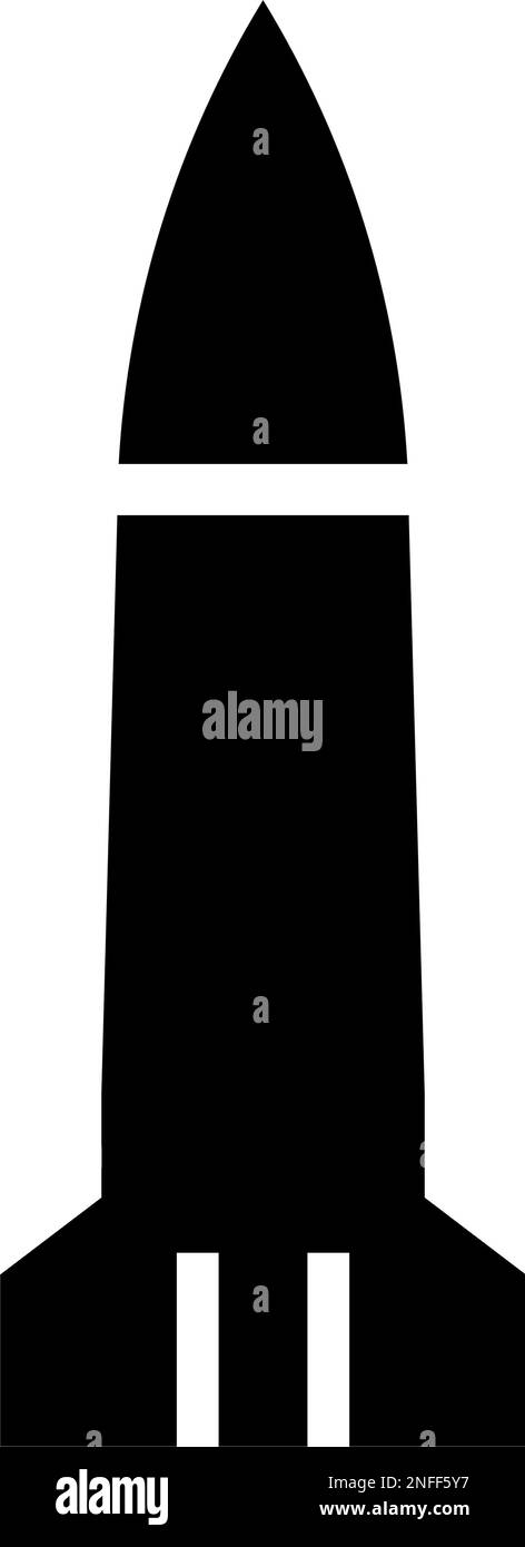 Launch rocket silhouette icon. Editable vector Stock Vector Image & Art ...