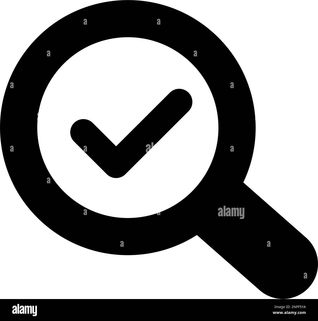 Checking magnifying glass silhouette icon. Inspection. Editable vector ... Checking magnifying glass silhouette icon. Inspection. Editable vector ...