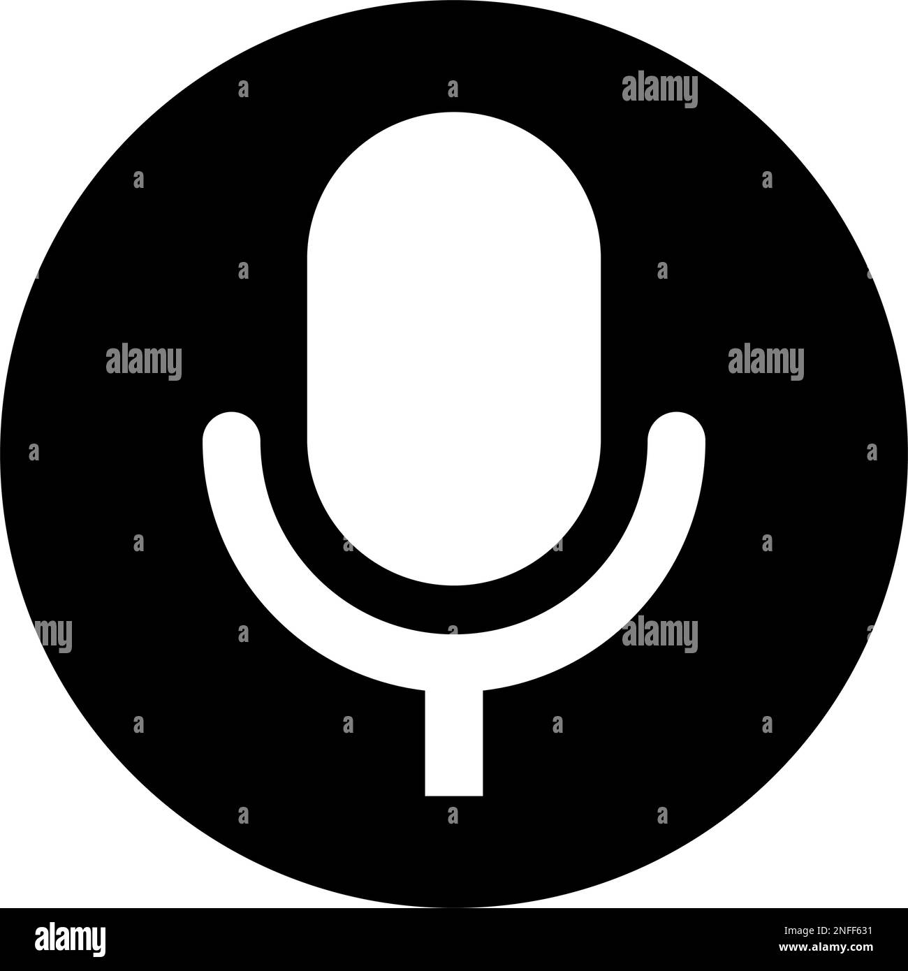 Voice button icon. Microphone button. Editable vector Stock Vector ...