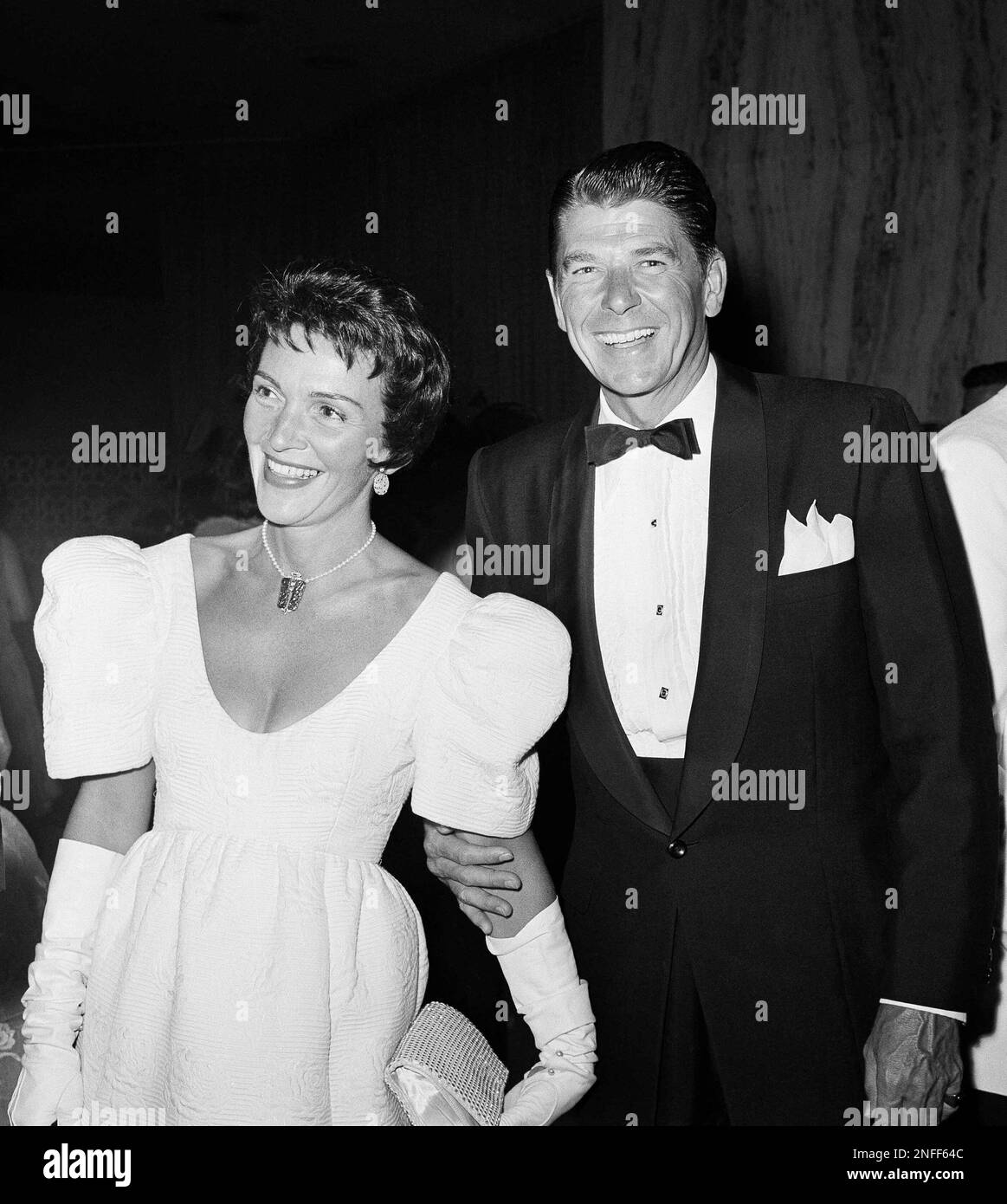 Ronald Reagan and his wife Nancy are shown July 16, 1959 at a Hollywood ...