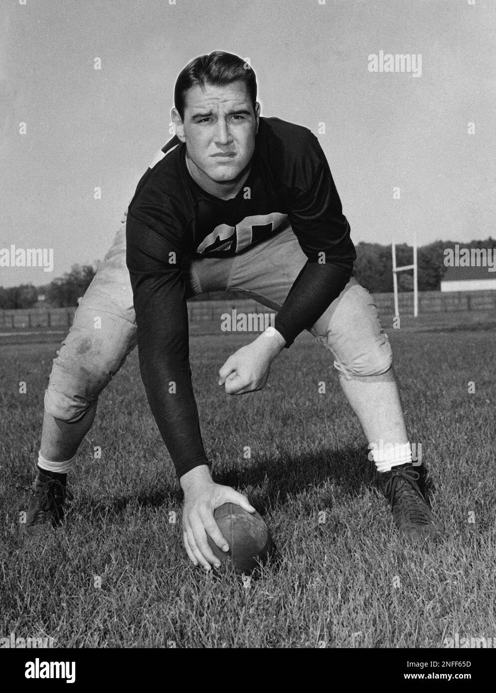 Notre Dame football center and team captain Jerry Groom is pictured in ...