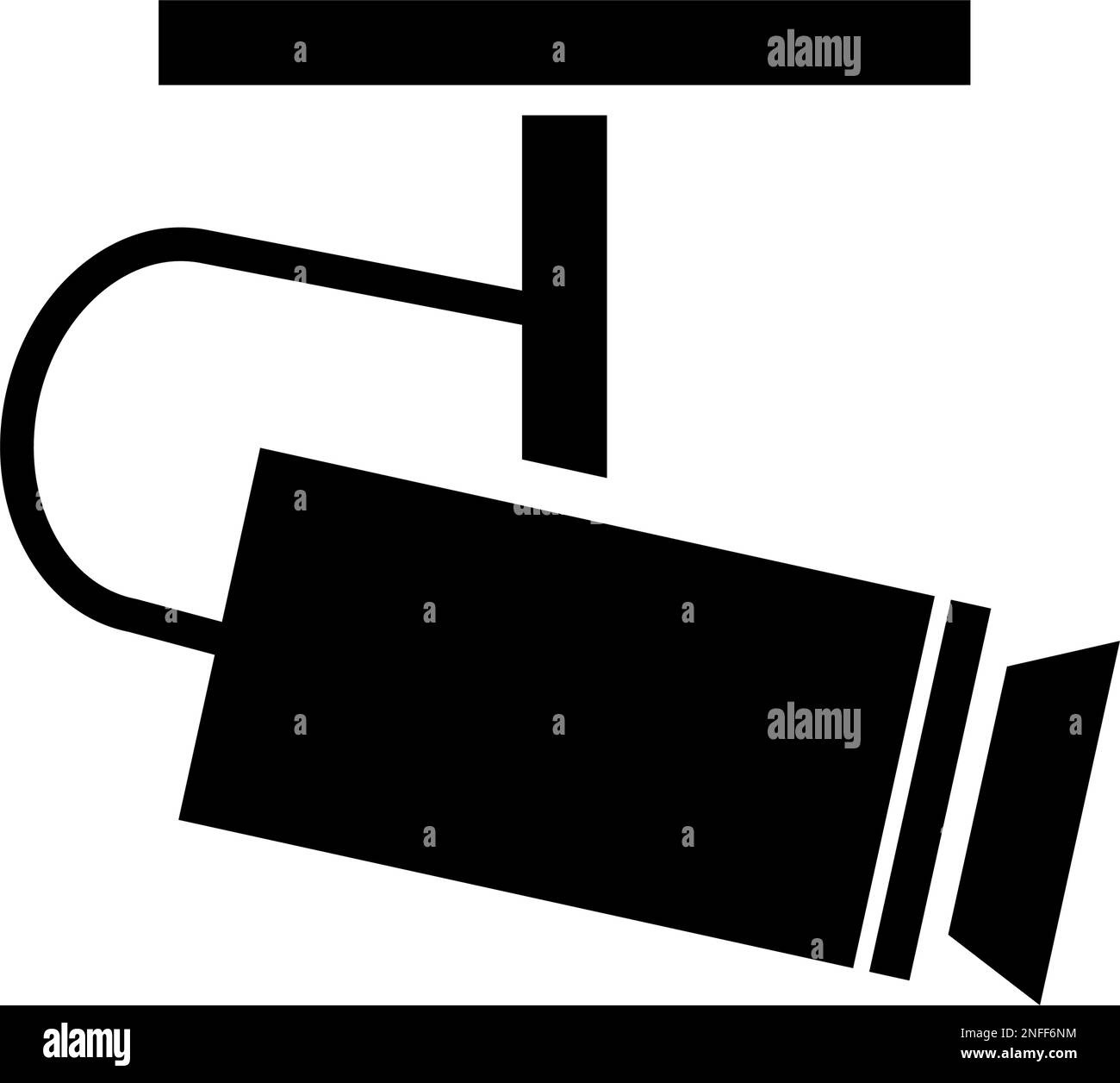 CCTV silhouette icon. Monitoring. Editable vector Stock Vector Image ...