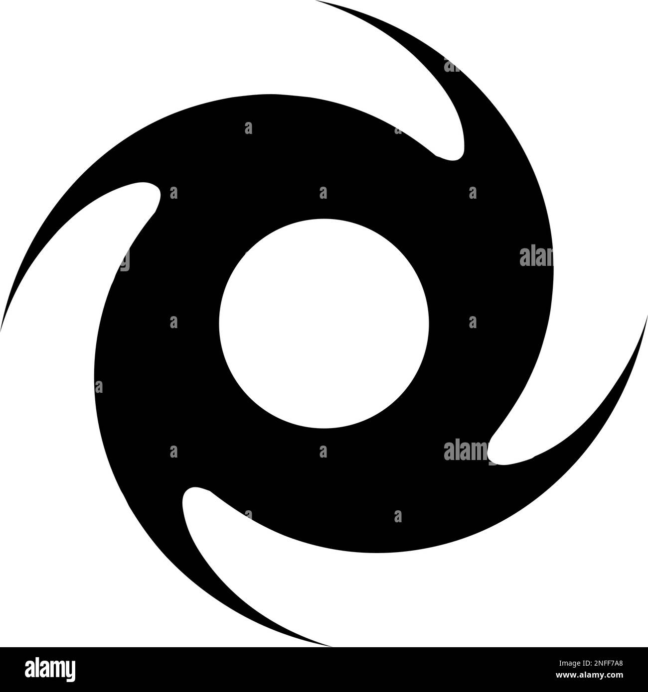 Simple typhoon icon. Hurricane silhouette icon. Editable vector Stock ...