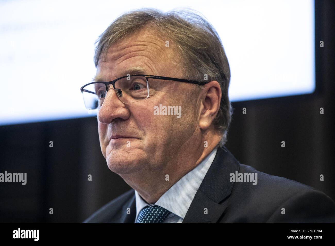AMSTERDAM - CEO Ton Hillen during the press conference on the annual ...