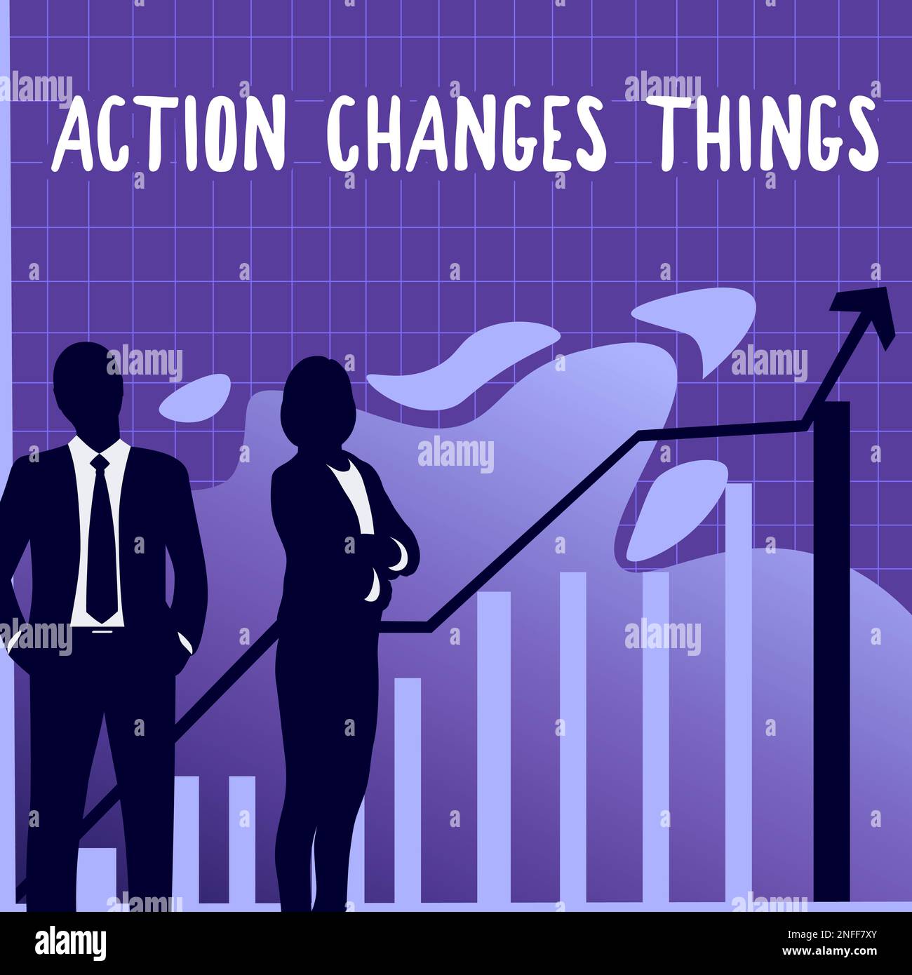 Handwriting text Action Changes Things. Business approach doing ...