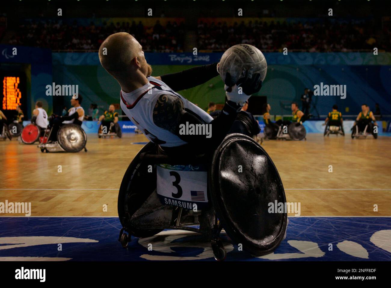 USA's Mark Zupan warms up moments before the gold medal final ...