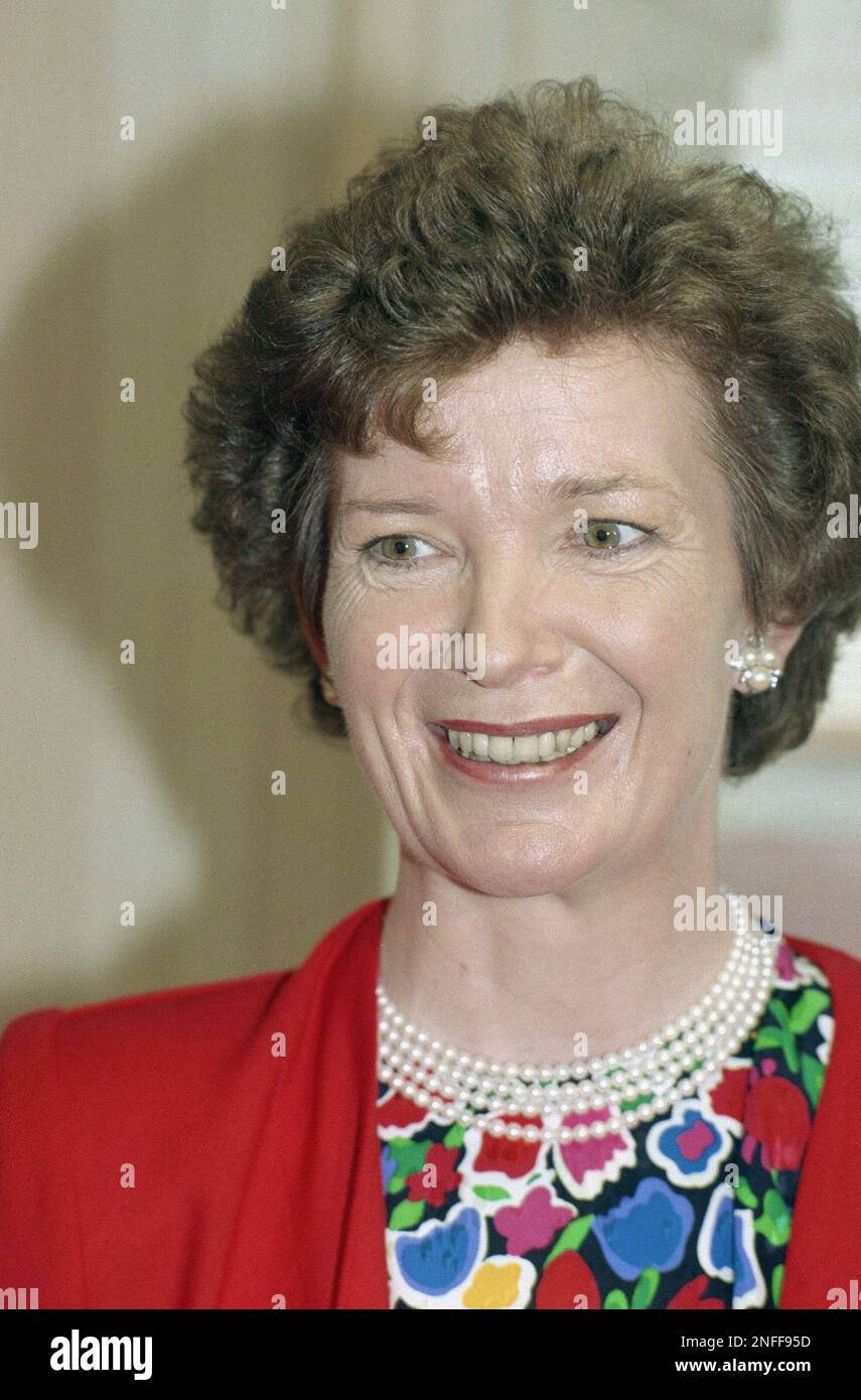 President of Ireland Mary Robinson shown, May, 1993. (AP Photo Stock ...
