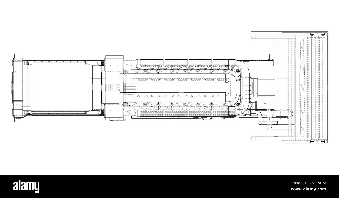 Large industrial diesel generator Stock Photo - Alamy
