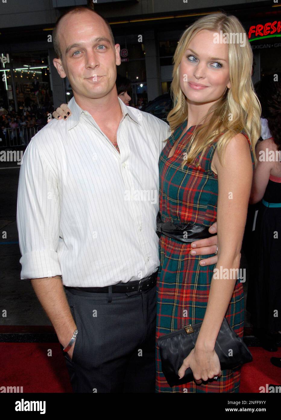 Actor Ethan Embry, left, and his wife, actress Sunny Mabrey pose on the ...