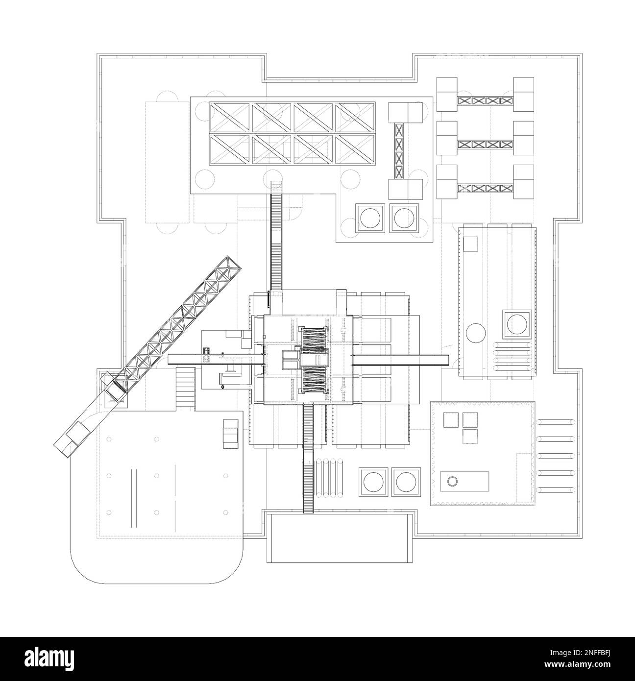 Offshore Oil Rig. 3d illustration Stock Photo - Alamy