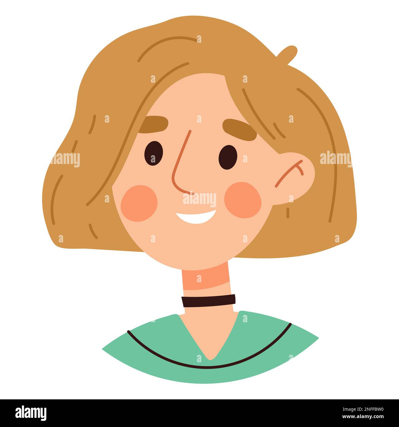 People avatars. Characters head portraits. Happy modern young person ...