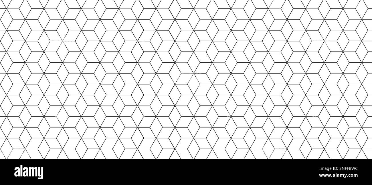 Seamless cube geometric pattern. Square or hexagon background. Vector ...