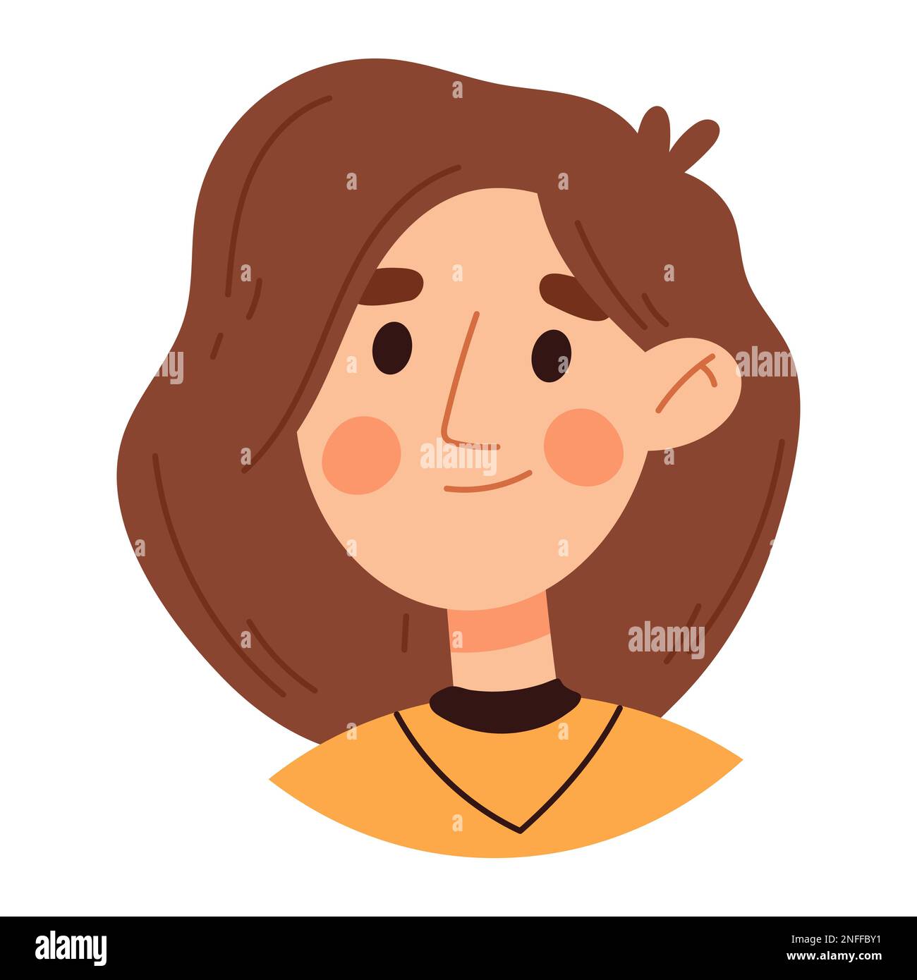 People avatars. Characters head portraits. Happy modern young person ...