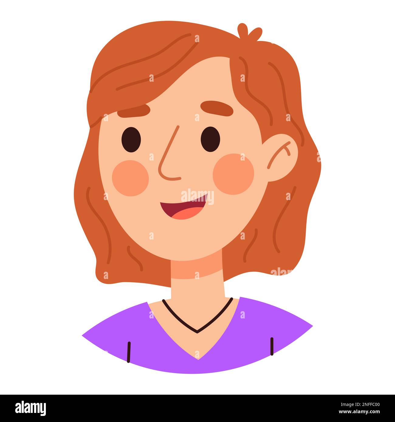 People avatars. Characters head portraits. Happy modern young person ...