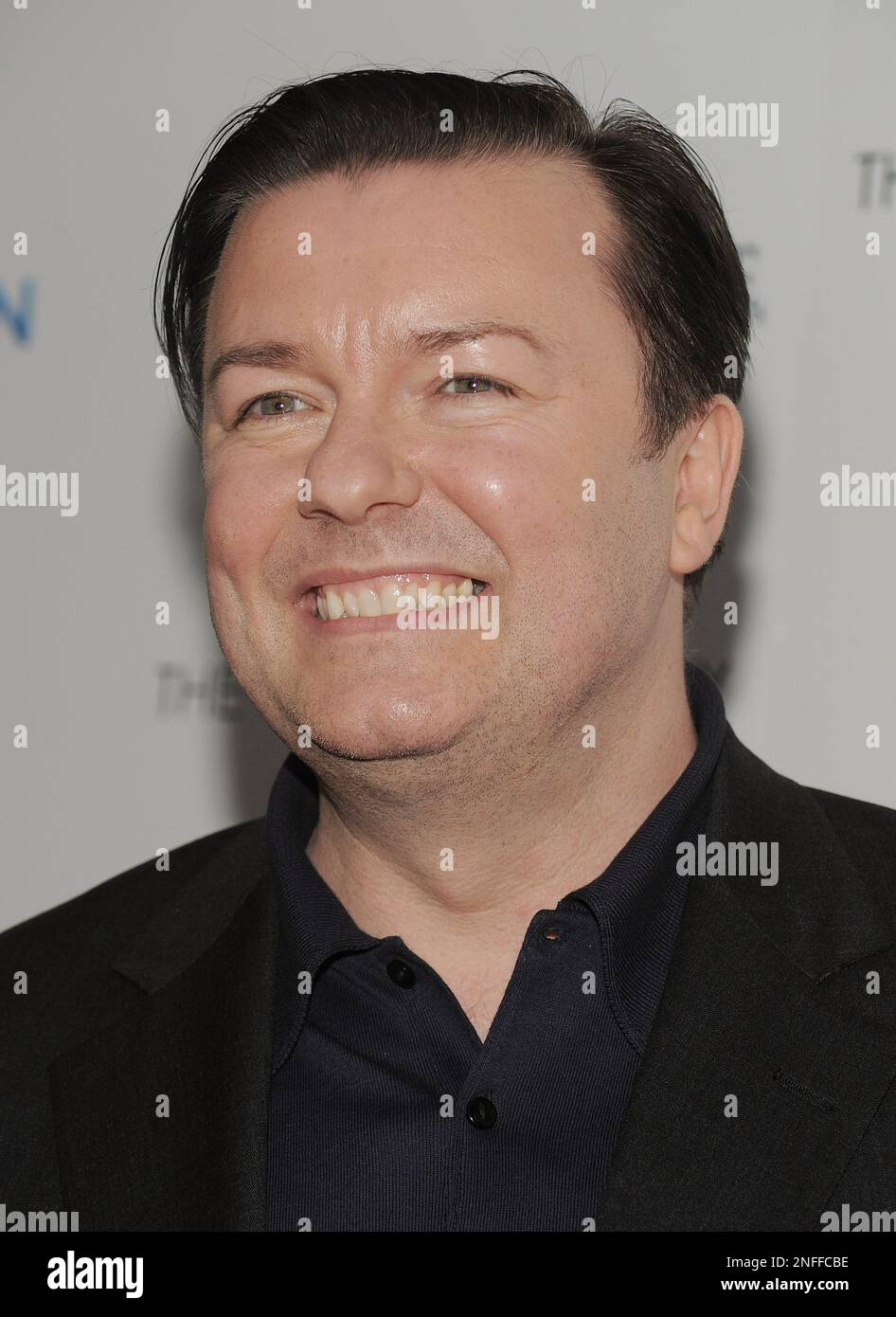 British actor Ricky Gervais attends a Cinema Society screening of ...