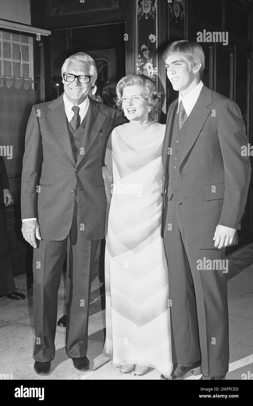 First Lady Betty Ford, center, poses with her son Steve Ford, right ...