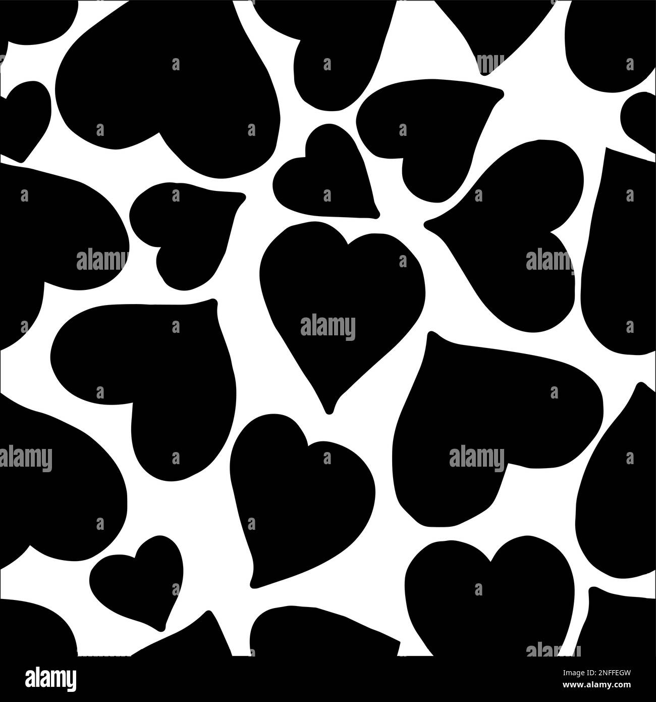 Seamless pattern Heart doodles seamless pattern. Love illustration ...