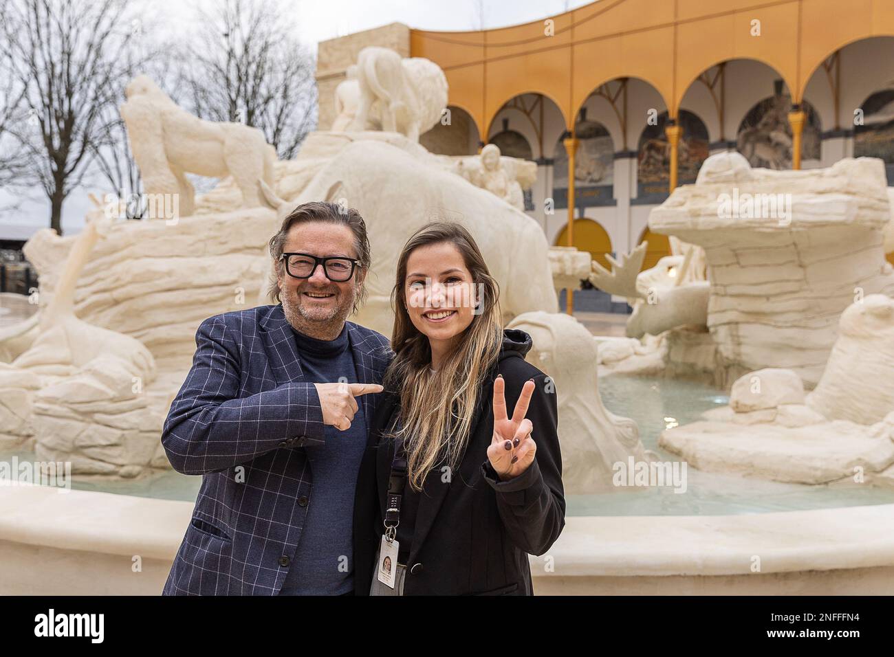 Pairi Daiza founder and CEO Eric Domb and pr manager and winner of 'The ...