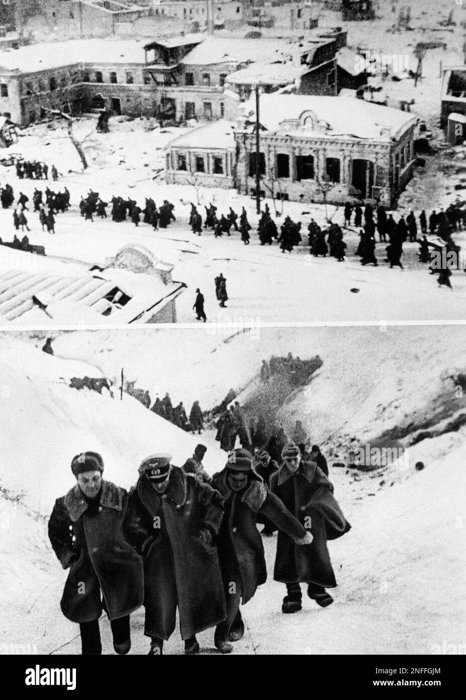 Vanquished Germans, prisoners of the Red Army defenders of Stalingrad ...