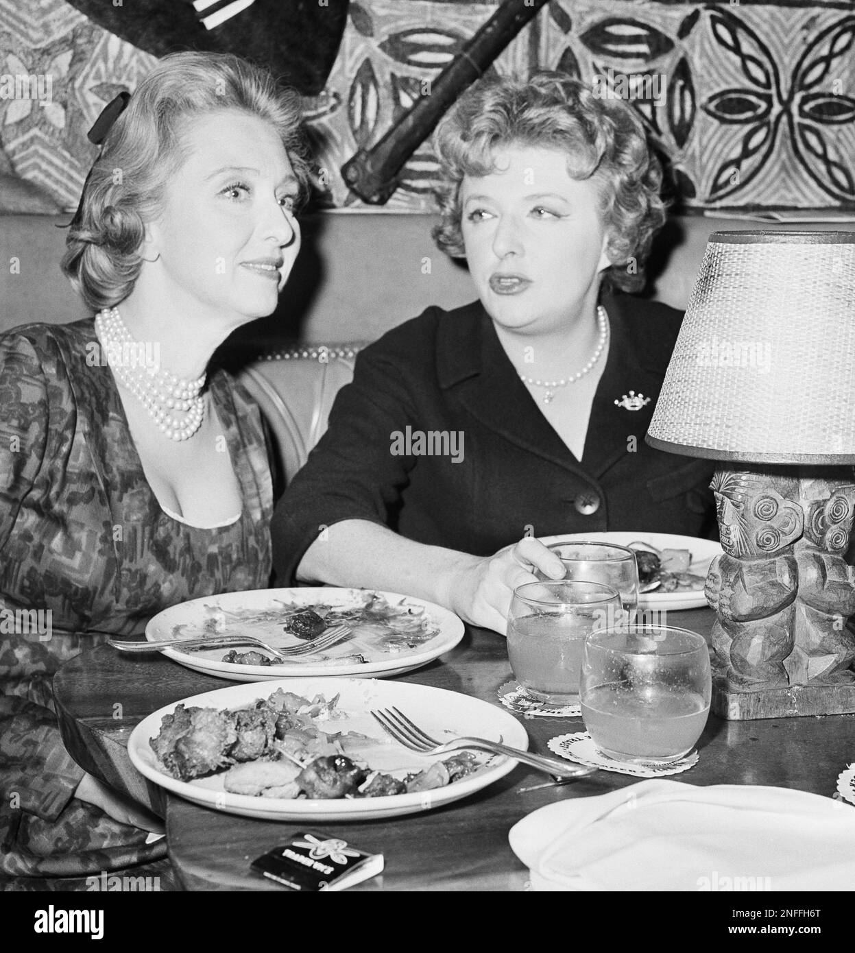 Actresses Celeste Holm, left, and Peggy Cass of "The Thurber Carnival ...