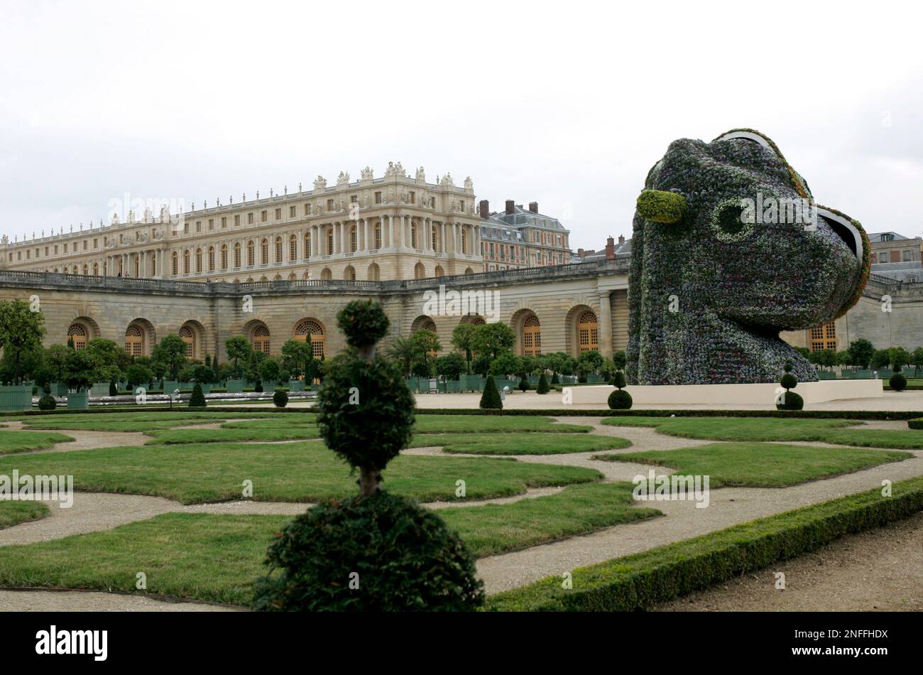 A view of "Split-Rocker", by artist Jeff Koons of the United States, in ...
