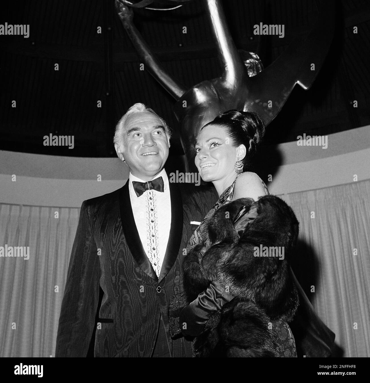 Arriving for the Emmy awards, Lorne Green and wife in Hollywood, May 22 ...