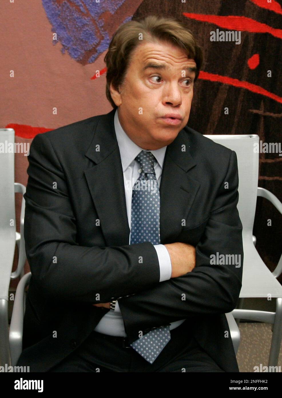 Bernard Tapie attends a meeting at the financial commission of the ...