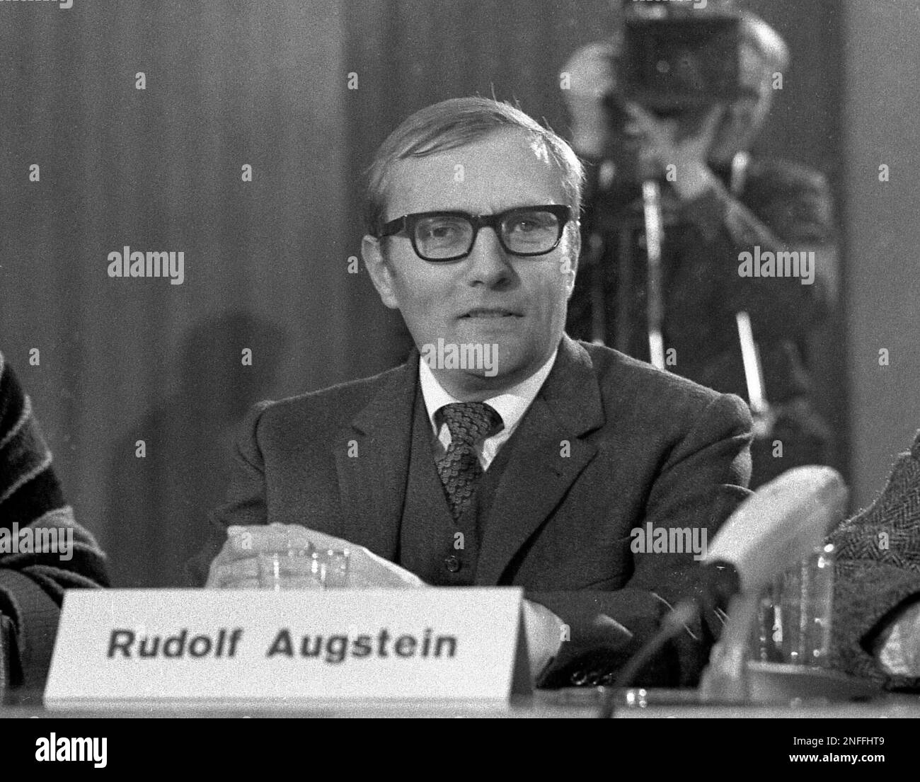 Rudolf Augstein, publisher of the Spiegel magazine is pictured during a ...