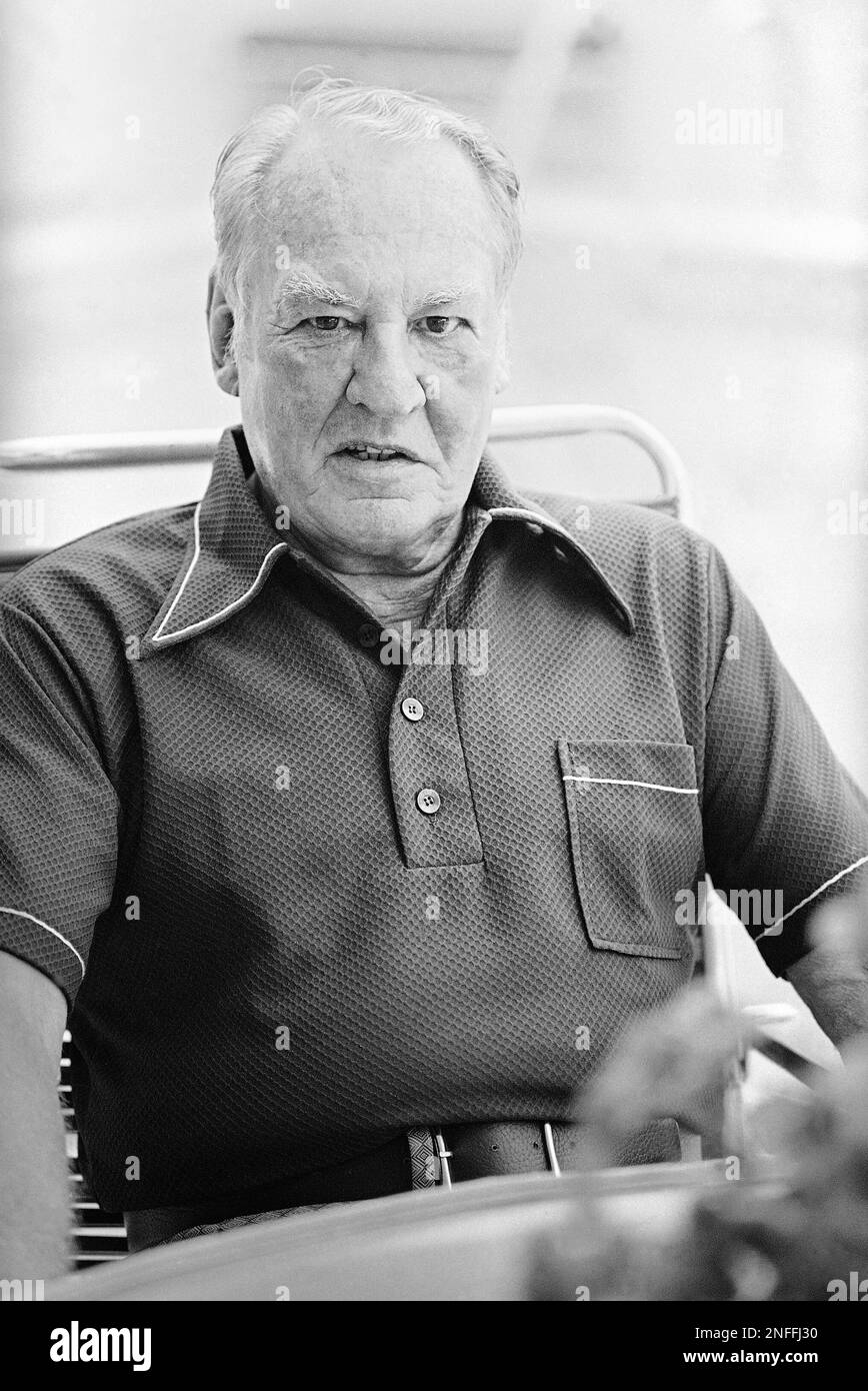 Famed footballer Harold "Red" Grange pictured at his home in the summer ...