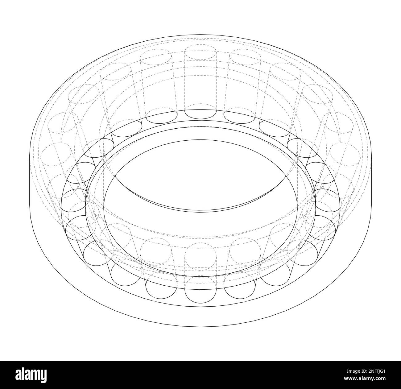 Bearing engineering drawing Cut Out Stock Images & Pictures - Alamy